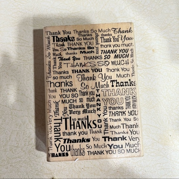 Art | Bogo Thank You Wood Block Stamp | Poshmark
